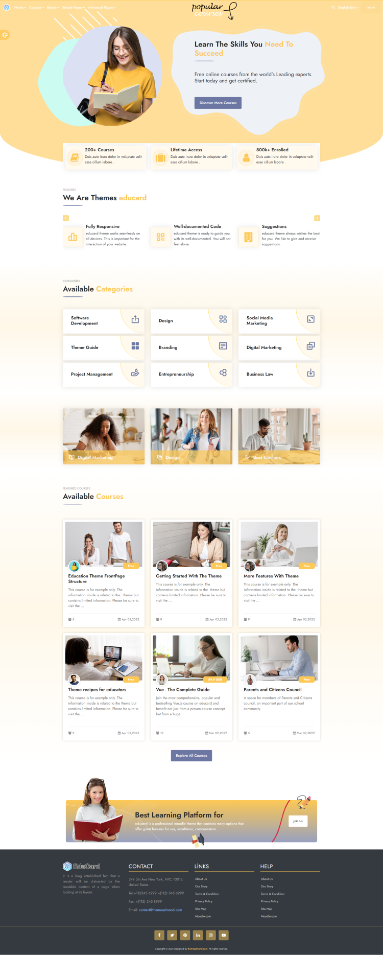 Best Moodle Themes for Your LMS Website (Free & Premium)